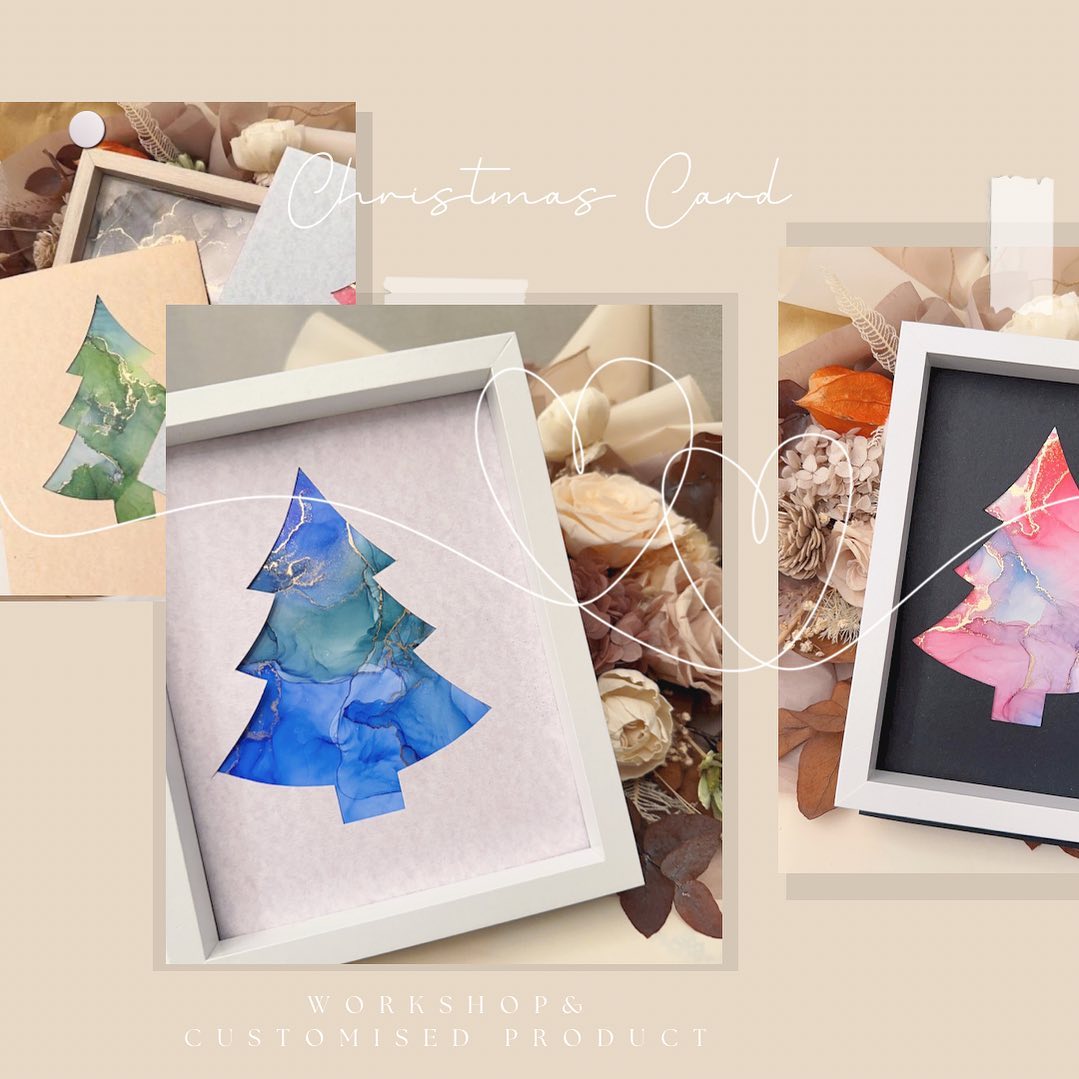 日本酒精墨水賀卡工作坊 - NIKKO Art Studio | 酒精墨水及流體藝術課程